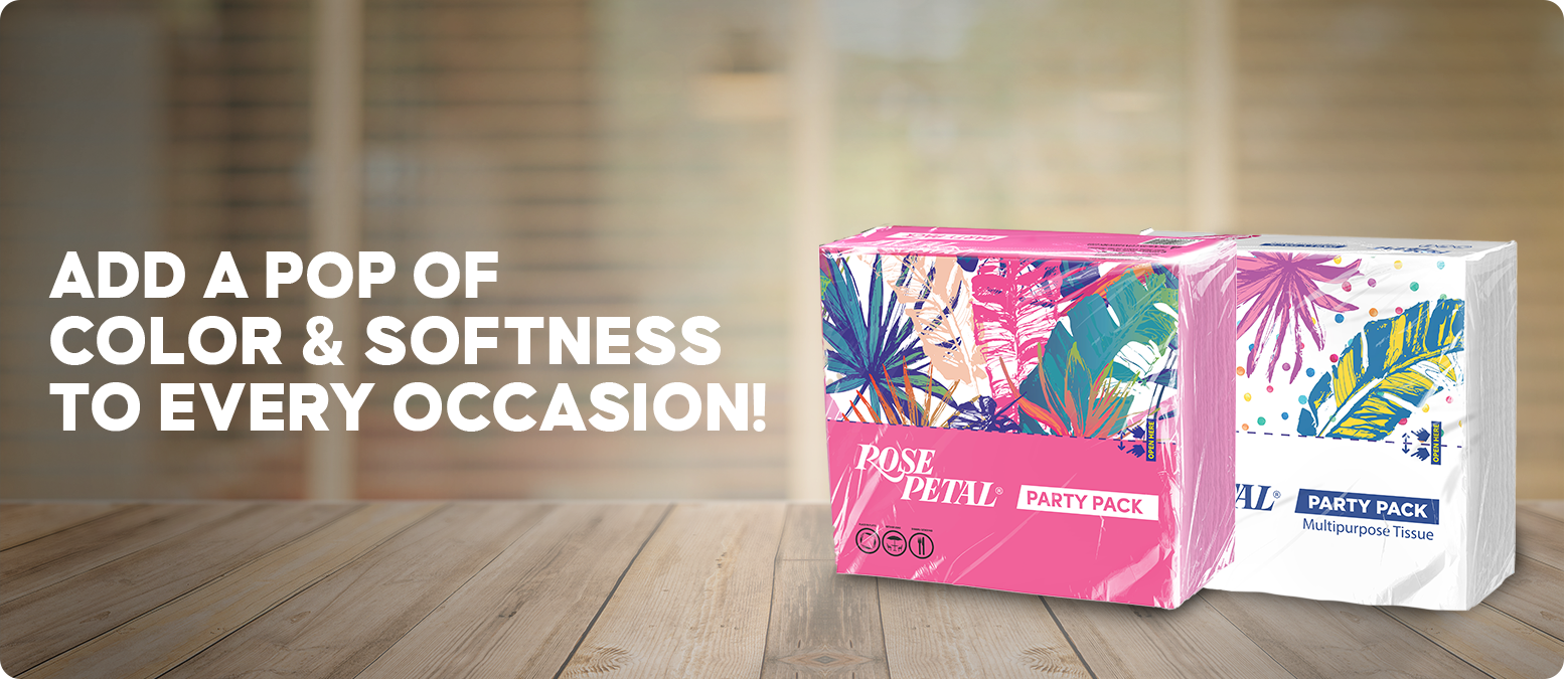 Rose Petal - Party Pack Tissue | Party Pack - Order Now